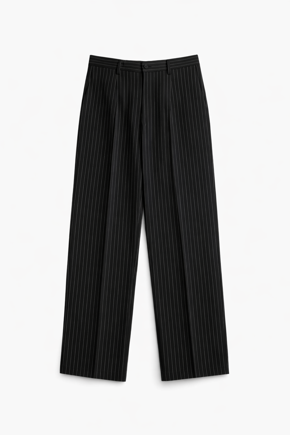 Striped Black Straight-Fit Suit Pant – Roshd